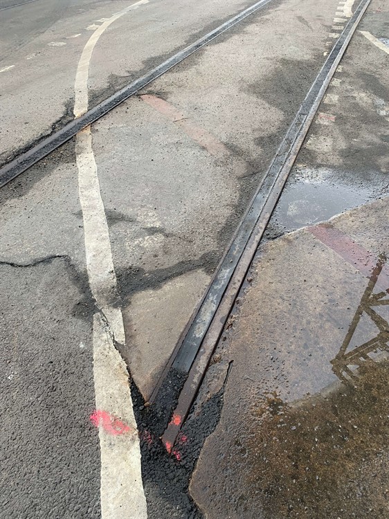 Rubber gap filler for rail flangeways