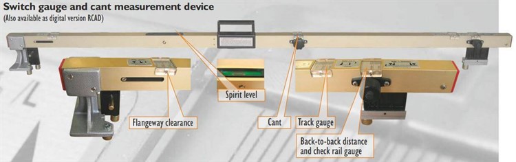 RCA 1435 Switch gauge and cant measurement device