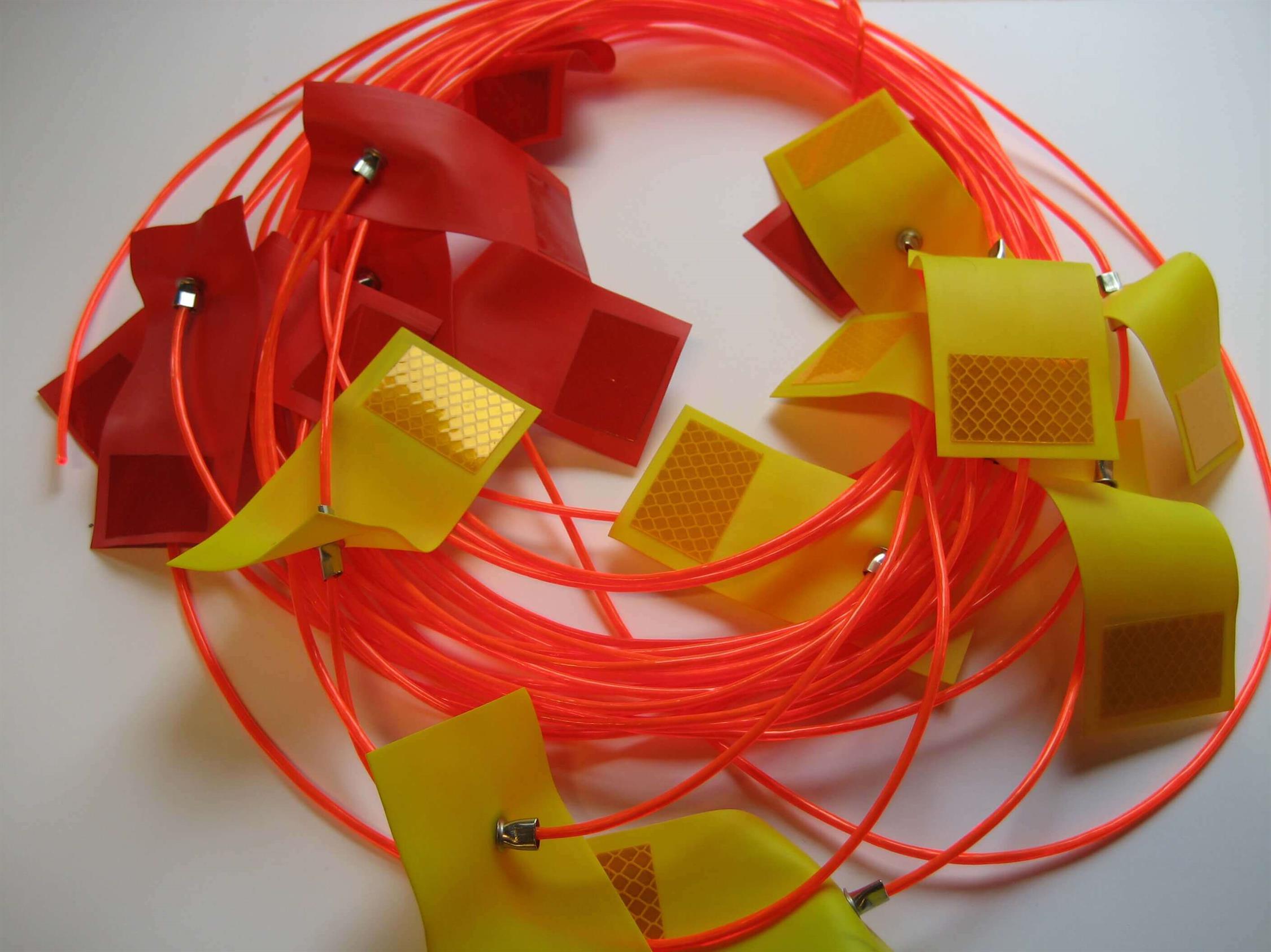 Safety barrier rope 23m w. flags